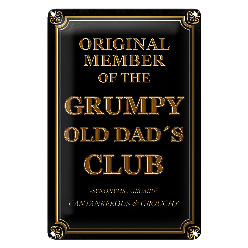 Blechschild Spruch 20x30cm Original Grumpy old Dads Club – Roomando